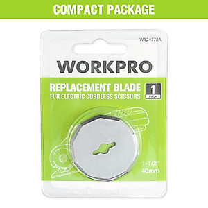 WORKPRO 1 Pack Replacement Rotary Blade, 4V Cordless Electric Scissor Replacement Blades, Fits W125202A