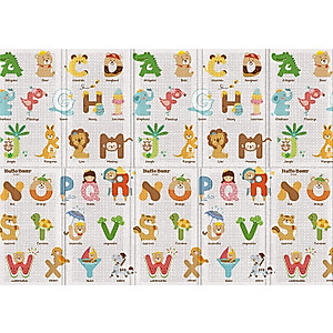 Parklon Portable Play Mat - Double-Sided ABC + Zig Zag (78.7 x 55.1 x 0.4")