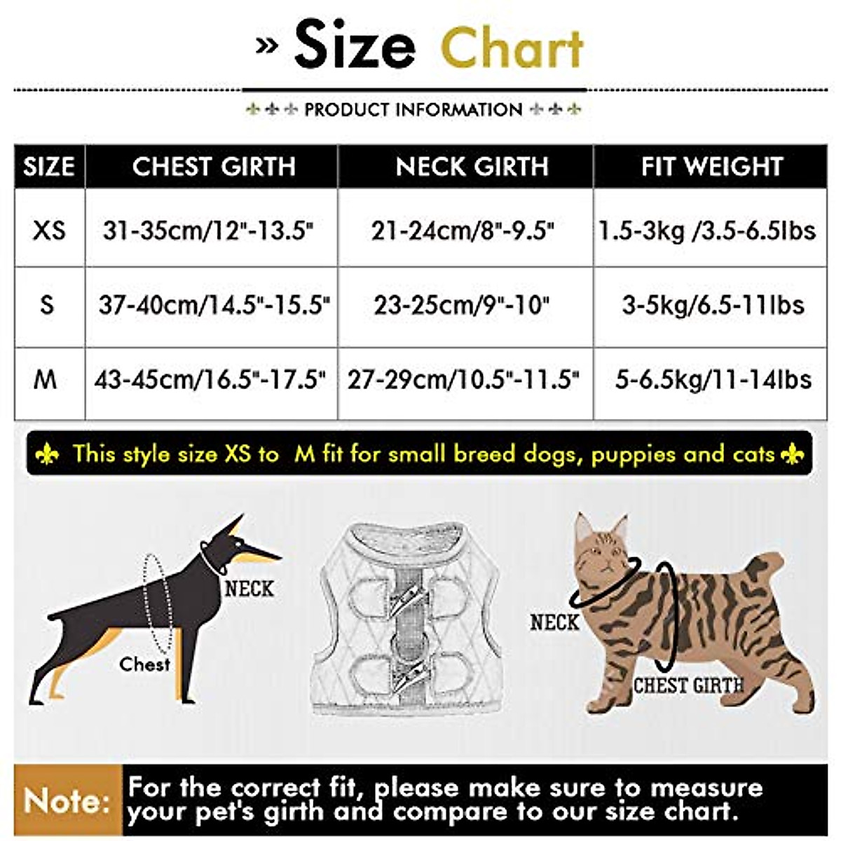 SMALLLEE_LUCKY_STORE Bow Flower Striped Print Cat Small Dog Harness Dress with Leash for Girls Adjustable No Pull Escape Proof Soft Walking Jacket Waterproof Puppies Kitten Harness Vest Outdoor,Blue S