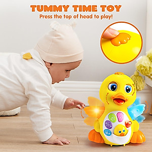 JOYIN Baby Toys Duck, Infant Musical Toys 18+ Months, Tummy Time Toys with Music & Lights, Light Up Learning Toys, Dancing Crawling Baby Toy, Baby Easter Basket Stuffers Gifts