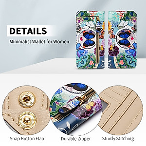 APHISON Wallet Women Ultra Slim Thin Leather Womens Wallet RFID Blocking Credit Card Holder Bifold Clutch Long Ladies Billfold