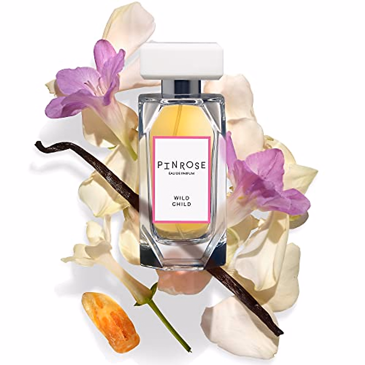 PINROSE Perfumes Wild Child - Eau de Parfum Fragrance Spray for Women - Clean, Vegan, Cruelty-free, and Hypoallergenic Scent with Essential Oils - Notes of Tiare Flower, Jasmine, Vanilla and Bergamot
