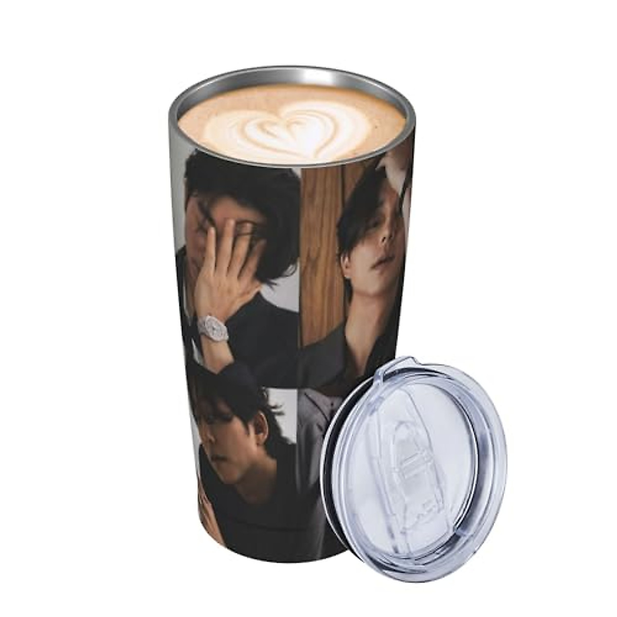 OAEWRE Gong Actors Yoo Stainless Steel Mug Insulated Tumbler Coffee Mugs with Lids and Straw Double Wall Vacuum Cup 20oz