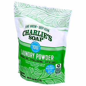 Charlie's Soap Laundry Powder (100 Loads, 2 Pack) Hypoallergenic Deep Cleaning Washing Detergent – Eco-Friendly, Safe, and Effective