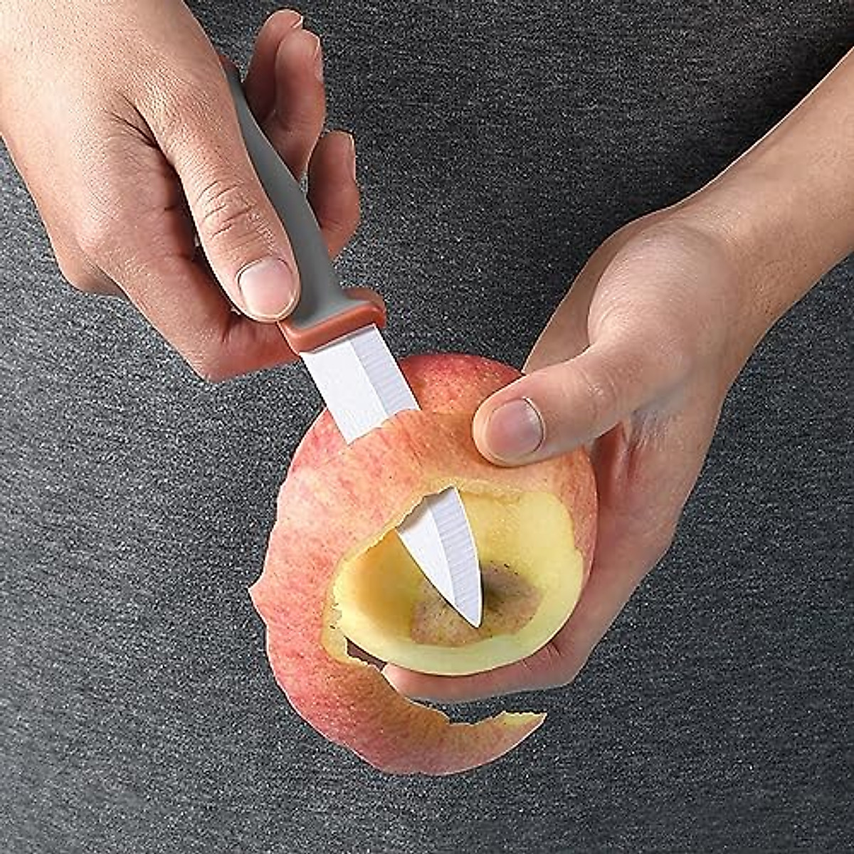 WISELADY Fruit Knives with Stainless Steel Blade, Paring Knife, Small Kitchen Knife with Sharp Blade, Paring Knife for Cutting and Preparing Fruit and Vegetables (Green)