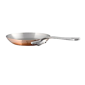 Mauviel M'150 S 1.5mm Polished Copper & Stainless Steel Frying Pan With Cast Stainless Steel Handle, 10.2-in, Made In France
