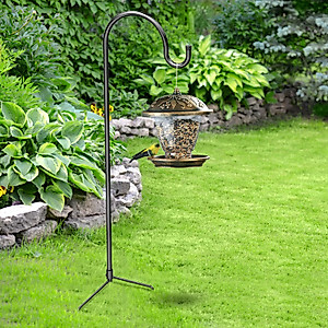 GOFORWILD Shepherd Hook 2 Pack Black, 33 inches Tall, Made of Premium Metal for Garden Decor, Plant Hanger, Lantern Hook, Solar Light Hanging, 7011