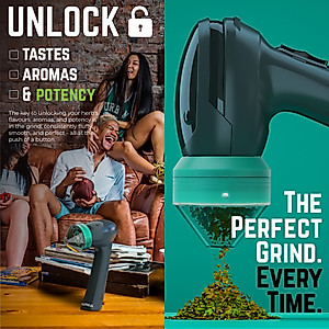 Mamba Lite 0.75g All-Plastic Head Electric Portable Herb Grinder. USB Rechargeable Powered for Easy One Handed Machine Grinding (Gray)