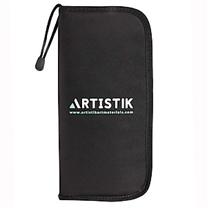 Miniature Painting Kit - (Set of 13) Micro Detail Paint Brushes with Black Carrying Case for Painting Action Figures, Models, Nail Art, Fantasy Nails, Acrylic, Oil, Detail Art, Stained Glass and More