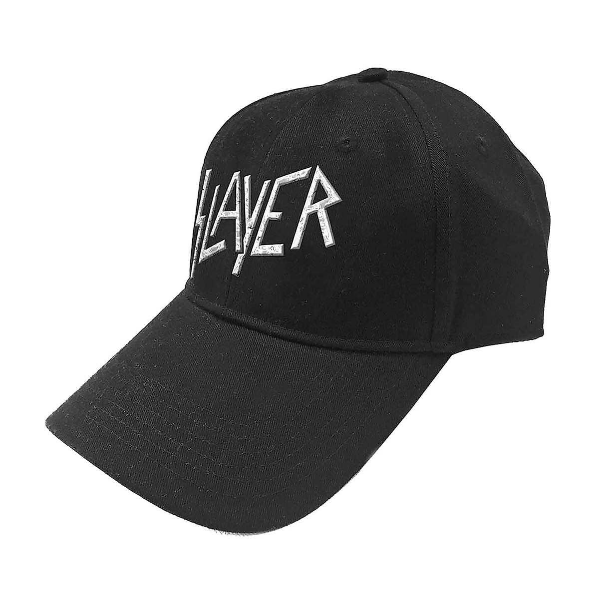 Slayer Baseball Cap Classic Band Logo Sonic Silver Official Black Strapback Size One Size