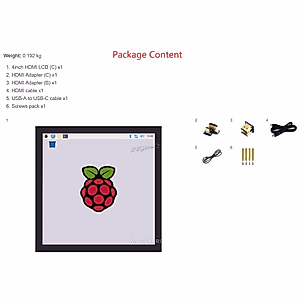 XYGStudy 4inch HDMI Capacitive Touch IPS LCD Display (C) Screen Resolution 720×720 Compatible with All Versions of Raspberry Pi 4 3 Jetson Nano AI PC Windows 11/10 / 8.1/8 / 7