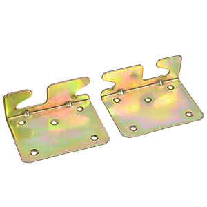 4 Sets Bed Rail Brackets Akamino Heavy Duty Non-Mortise Bed Rail Fittings with Screws for Connecting Wood, Headboards and Foot-Boards