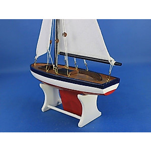 Hampton Nautical It Floats 12" American Floating Sailboat Hampton Nautical Model Ship, Fully Assembled (Not a Kit)