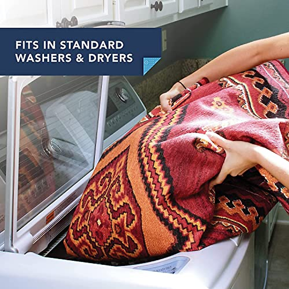 My Magic Carpet Washable Rug - Non-Slip, Stain Resistant, Waterproof, Foldable - 1 Piece Accent Living Room & Bedroom Area Rug - Pet & Kid Friendly (Patchwork Multicolor, 3X5 ft)