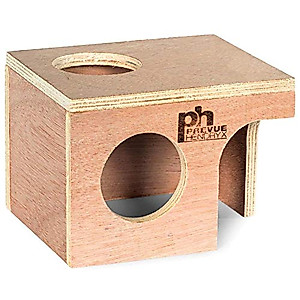 Prevue Hendryx Hamster Hut Wood (Medium, 6 1/4 x 5 1/8 x 4 1/2 Inch)