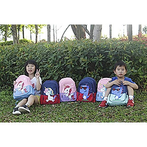 POWOFUN Kids Toddler Preschool Travel Backpack Cool Cute Cartoon Waterproof Daypack (Dinosaur Red)