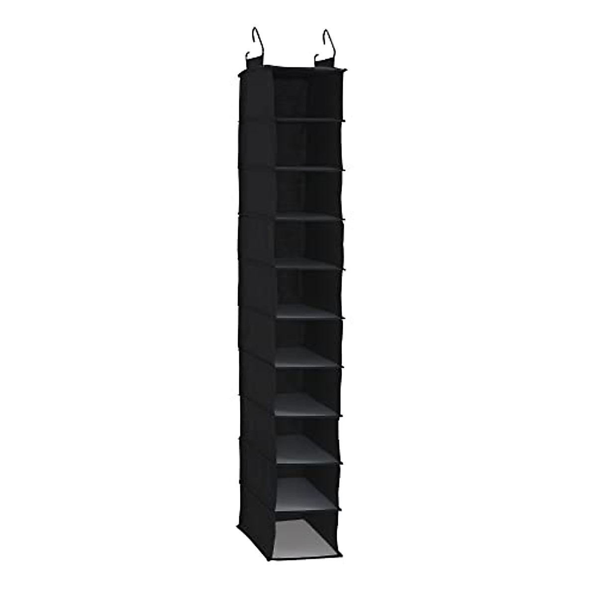 Household Essentials Black 10 Shelf Hanging Closet Organizer