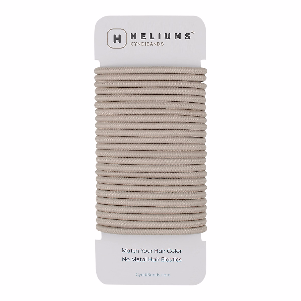 Cyndibands Elastic Hair Ties - Ash Blonde - 24 Count, 4mm x 1.75 Inch Diameter Ponytail Holders