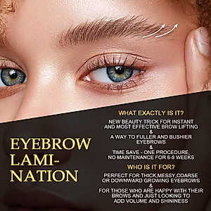 Brow Lamination Kit,JUANPHEA Professional Eyebrow Perming Kit,DIY Eyebrow Lift Styling Kit for Fuller and Messy Eyebrows,Suitable for Salon,Home Use