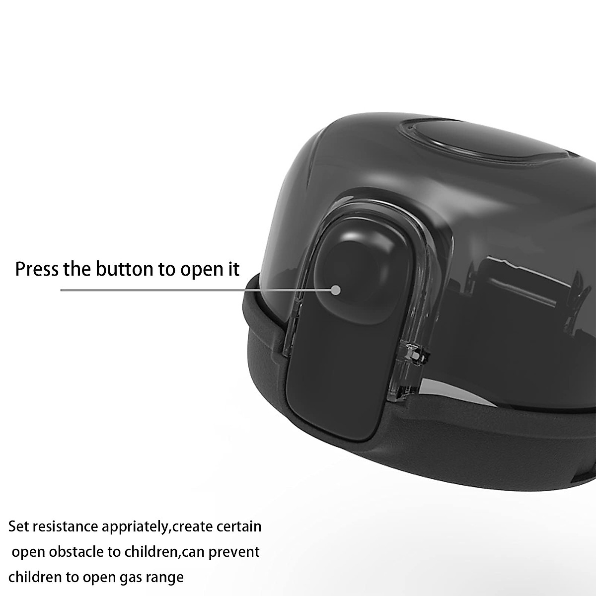 HAO JIE Haojie Children Gas knob Protection Cover, Kitchen Stove knob Cover Five Pieces, Large Universal Design, to Protect The Safety of Children, 5 Count (Pack of 1)