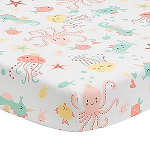 Bedtime Originals Ocean Mist Fitted Crib Sheet, Multicolor