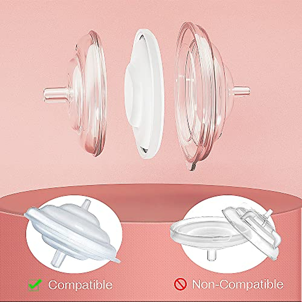 Replacement Duckbill Valves and Silicone Membrane for Spectra S2 Spectra S1 and 9 Plus Breastpumps, Replace Spectra Valve and Silicone Diaphragm; Not Original Spectra Pump Parts Accessories by PumpMom