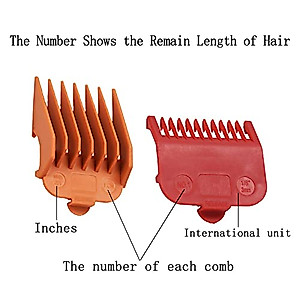 10 Color Professional Hair Trimmer/Clipper Guard Combs Guide Combs Coded Cutting Guides/Combs #3170-400- 1/16” to 1 -Great for Hair Clippers/Trimmers Attachment