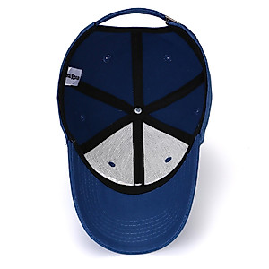 WODXCOR Classic Baseball Cap New York Embroidery 100% Cotton Adjustable Dad Hat Men and Women (Dark Blue)