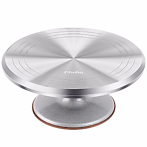 Cake Stand, Ohuhu Aluminium 12''Cake Turntable Decorating Bakery Supplies - BPA-Free Frosting Spinner Rotating Revolving Lazy Susan