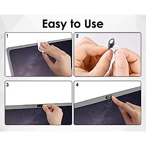 DS. DISTINCTIVE STYLE Camera Cover Slide Car Camera Privacy Cover Webcam Sticker Blocker Compatible with Tesla Model 3 and Model Y Accessories (Black - 6 Pack)