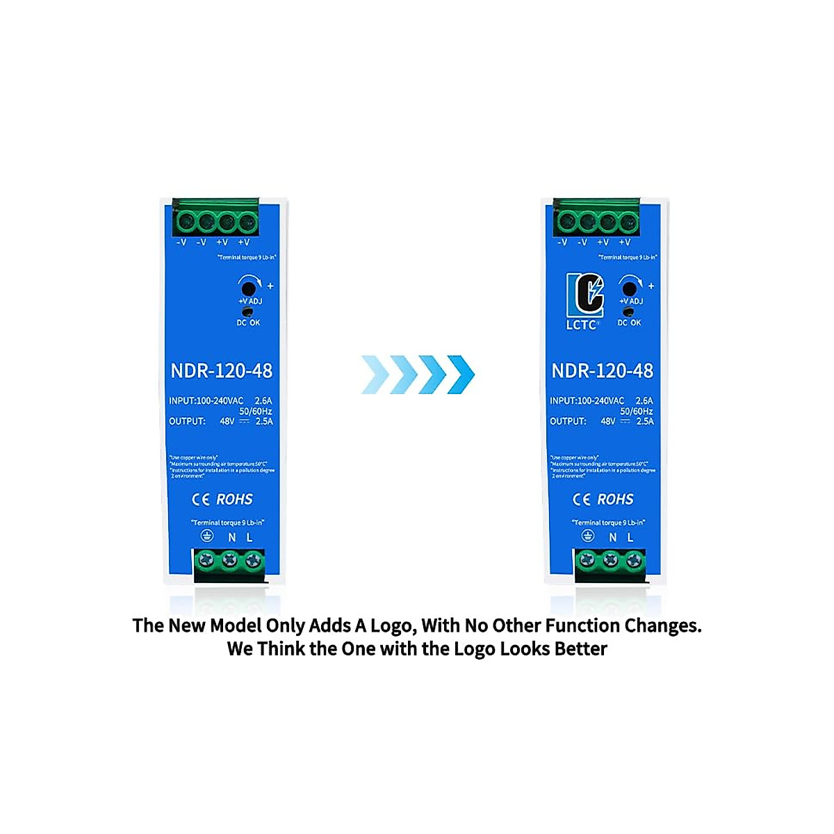 48V Power Supply NDR120-48;Input 100-240VAC;Output:48V 2.5A;110V 120V 220V Both;Din Rail