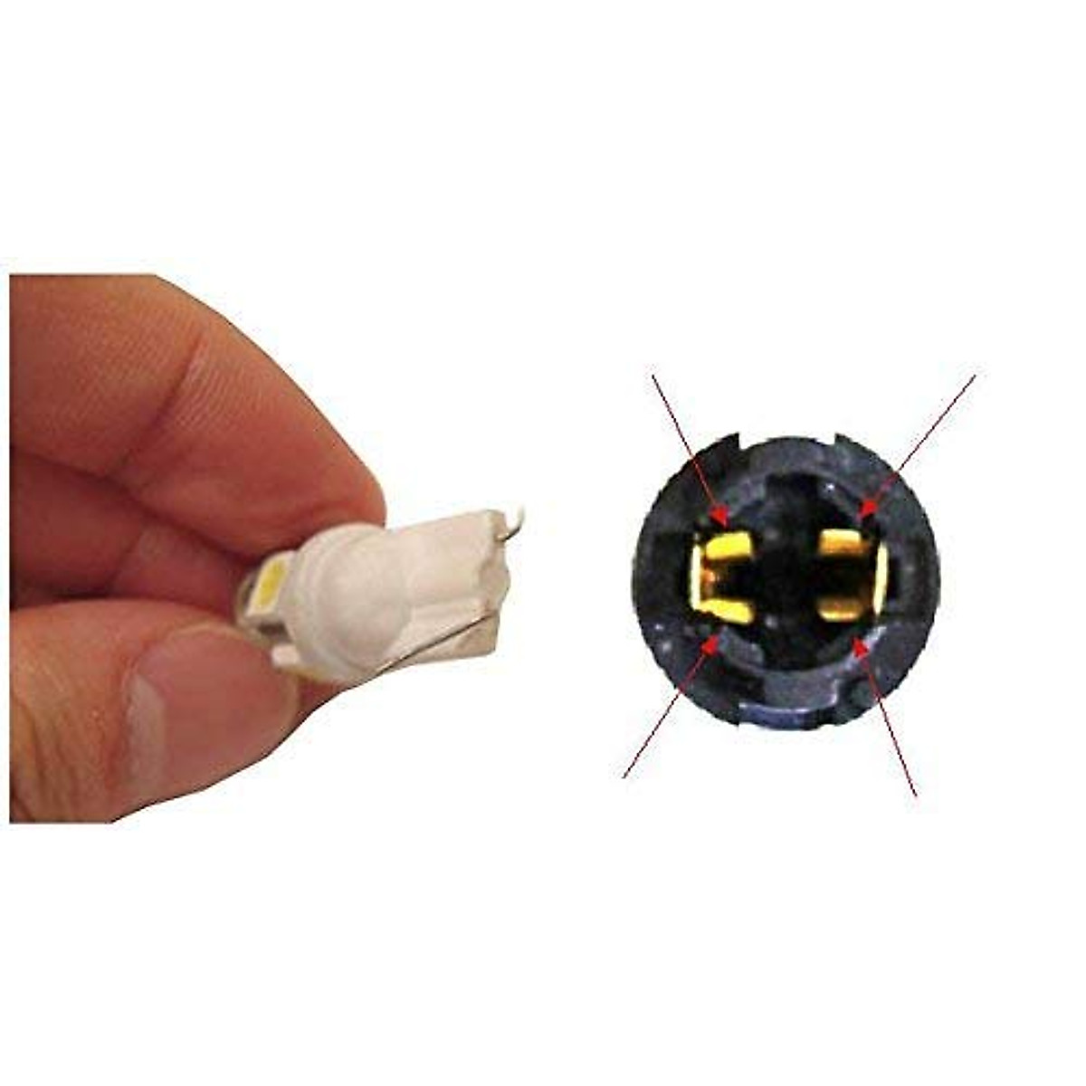 Sago 10 Pack, Wedge T10-T5 1w Bulb 360deg LED Extra bright for Malibu 12v Dc Landscape Light-13 SMD- pure White