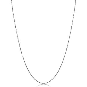 Kooljewelry 10k White Gold Rope Chain Pendant Necklace (0.7 mm, 18 inch)