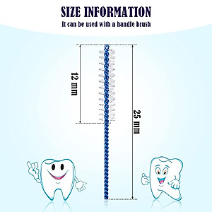 Cowwell Interdental Brush Teeth Soft Dental Picks Tooth Floss Interdental Brush Betweens Interdental Brush Refills White Refills for Tooth Cleaning (Moderate, 100 Pieces)