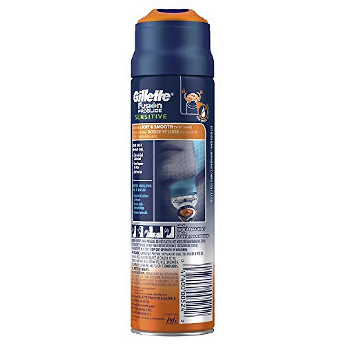 Gillette Fusion ProGlide 2 in 1 Shave Gel Sensitive - 6 oz
