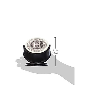 Thirstystone Monogram Sandstone Coaster Set With Pedestal Holder