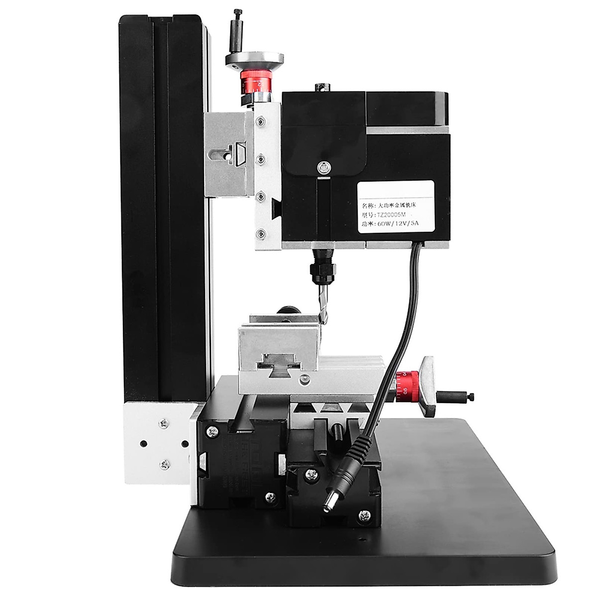 Lathe Tools 60W 12000RPM Mini Metal Lathe DIY Miniature Milling Machine 100-240V Lignin Plastic Soft Metal Gold Silver Copper Aluminum Acrylic Plastic,Small Drilling and Milling