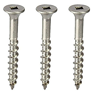 #10 x 2" Deck Screws 18-8 Stainless Steel, Square Drive, Type 17 Wood Cutting Point, Quantity 100, Size Number 10 x 2" Long by Fastenere