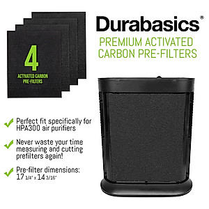 Durabasics Pre-Filters for Honeywell HPA300 Replacement Filters, Honeywell Prefilter A, Honeywell Filter A, Prefilter for Honeywell Air Purifier, Honeywell Pre Filter Replacement, HRF-AP1-4 Pack