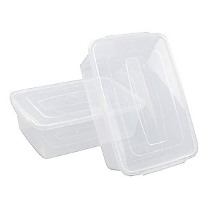 Easymanie Plastic Latching Box, Multi-Purpose 16 Quart Clear Storage Bin, 2 Packs