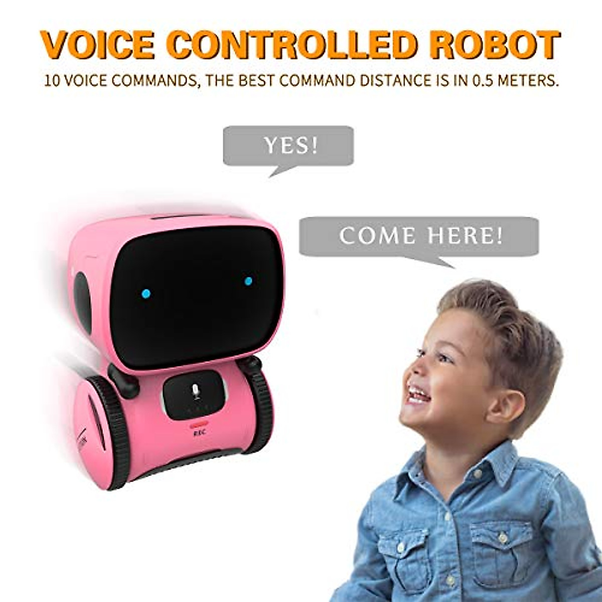 98K Kids Robot Toy, Smart Talking Robots Intelligent Partner and Teacher with Voice Control and Touch Sensor, Singing, Dancing, Repeating, Gift for Boys and Girls of Age 3 and Up
