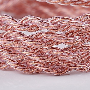 YINYOO Upgraded 6 Core Copper Stereo Audio Cable with 3.5mm Plug MMCX Interface Replacement Cable for TIN Audio T2 T3 T2 PRO KBEAR F1 PRO HQ5 HQ6 Shure SE215 SE535 UE900(Copper-MM3.5)