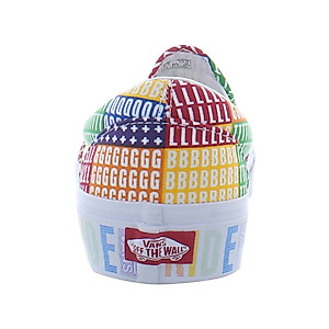 Vans Men's Low-Top Sneakers Skate Shoe, Pride Multi True White Classic Slip on, 6.5