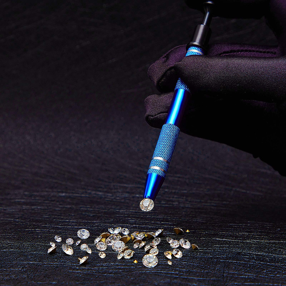 Piercing Ball Grabber Tool Pick Up Tool with 4 Prongs Holder Diamond Claw Tweezers for Small Parts Pickup IC Chips Gems Prong Tweezer Jewelry Making Tool Accessory Nails Clamping (3 Pieces)