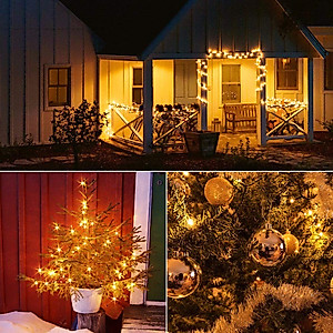 XUNATA Waterproof String Lights Outdoor, 50 LEDs 33ft Starry USB Powered 8 Modes Setting Light, for Indoor Outdoor Wall Decoration Wedding Party Home Garden(Warm White)