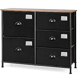 n/a 5 Drawer Dresser Fabric Storage Tower Unit for Bedroom Hallway Closets