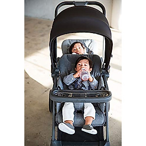 Joovy Caboose S Too Double Stroller, Stand on Tandem, Premium Sit and Stand, Grey Melange