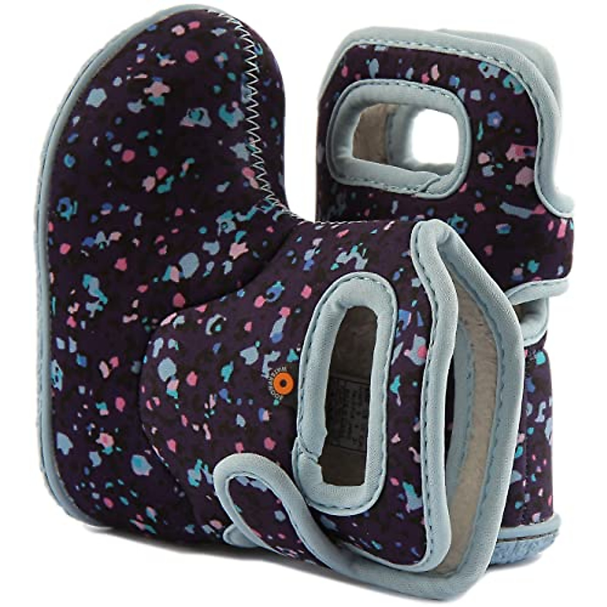 Bogs Baby Rain Boot, Little Textures Print-Purple, 5 US Unisex Infant