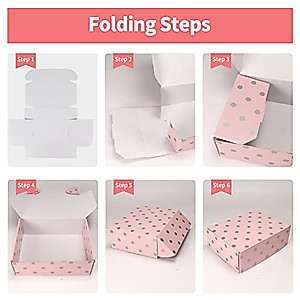 Rempry 12x9x4 Inches Large Gift Box 18 Pack, Pink Polka Dot Gift Box with Lids, Cardboard Gift Boxes for Women Presents, Birthday, Party Favor, Wedding, Christmas, Halloween