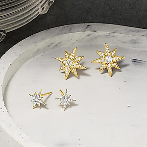 RS Pure by Ross-Simons 0.15 ct. t.w. Diamond Star Stud Earrings in 14kt Yellow Gold